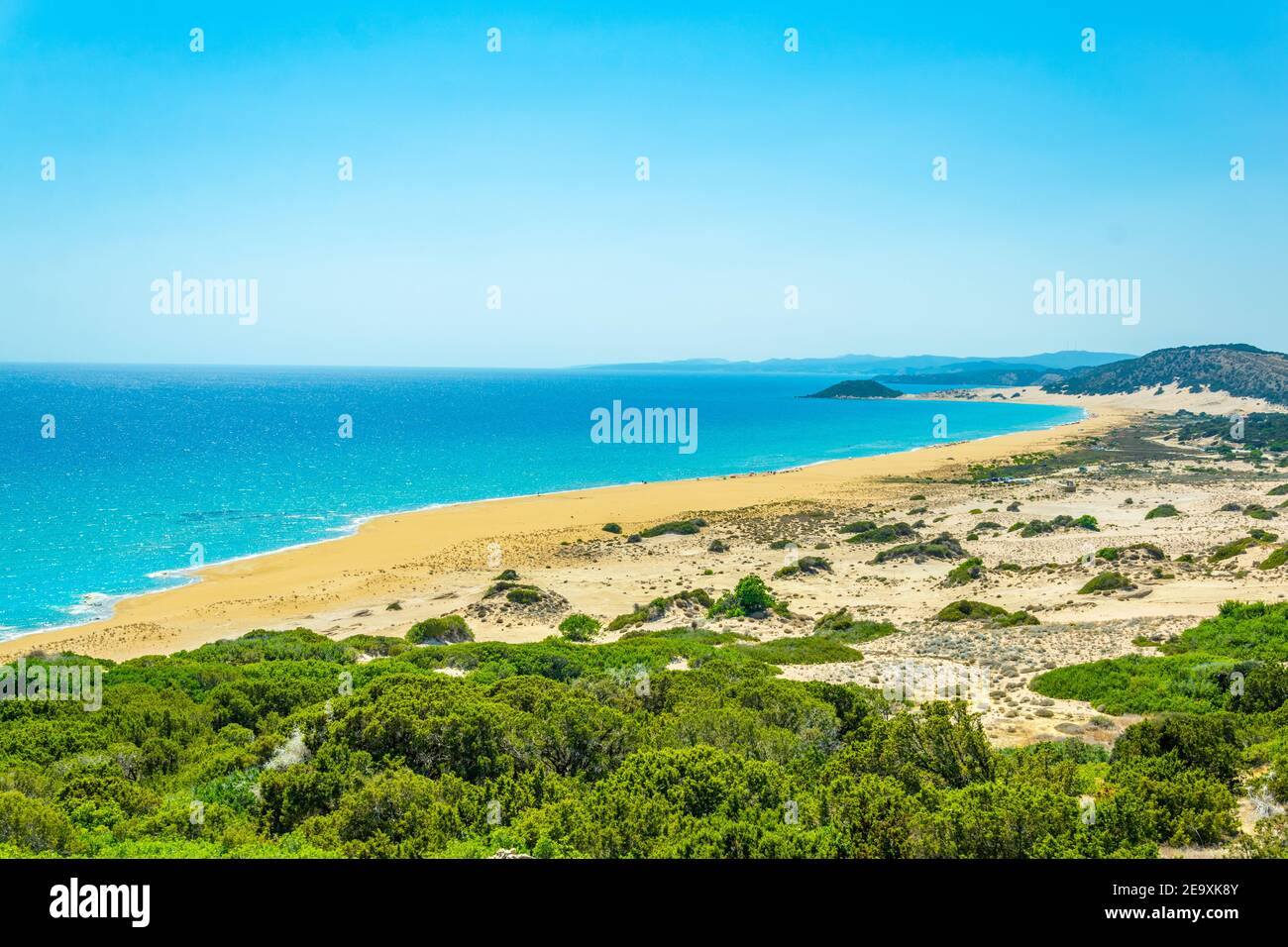 Famous golden beach situated at the end of Karpaz peninsula on Cyprus ...