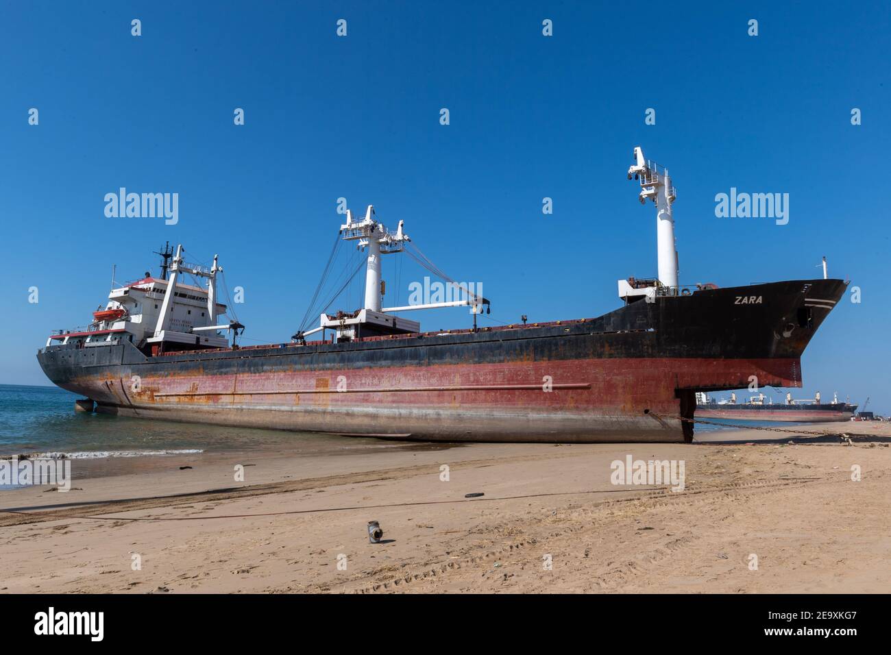 Ships to be broken up at Gadani ship-breaking yard, located across a 10 ...