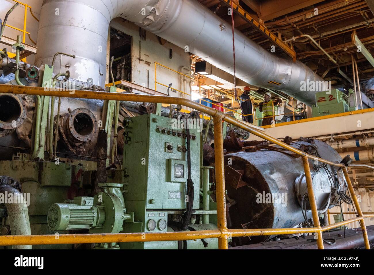 Inside ship being broken up, Gadani ship-breaking yard, located across ...