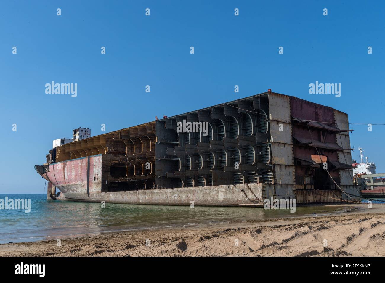 Gadani ship-breaking yard, located across a 10 km long beachfront ...