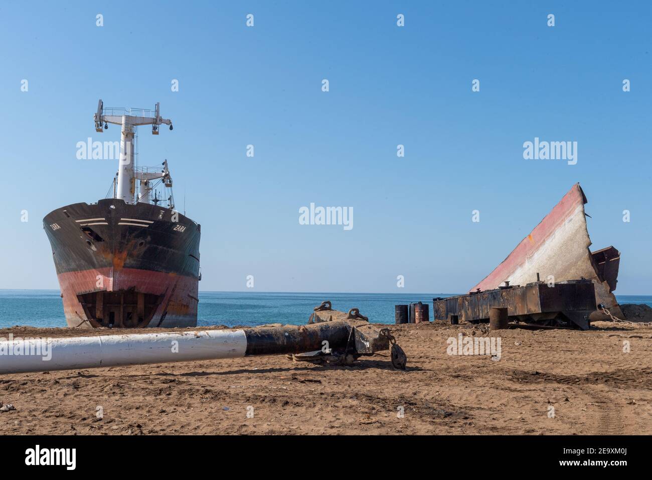 Ships to be broken up at Gadani ship-breaking yard, located across a 10 ...