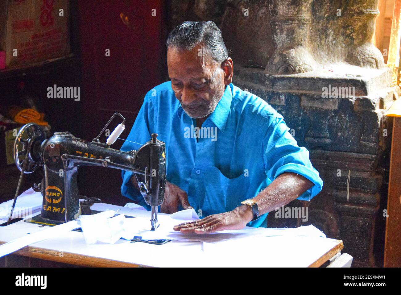 Indian tailor hi-res stock photography and images - Alamy
