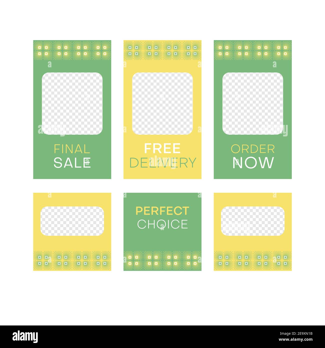 Modern decorative vector frames. Editable design templates for web ...