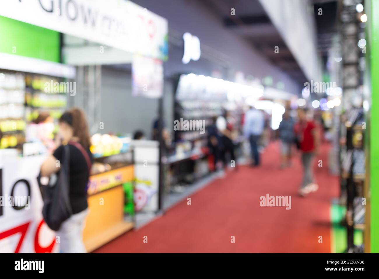 Abstract blur people in exhibition hall event trade show expo ...