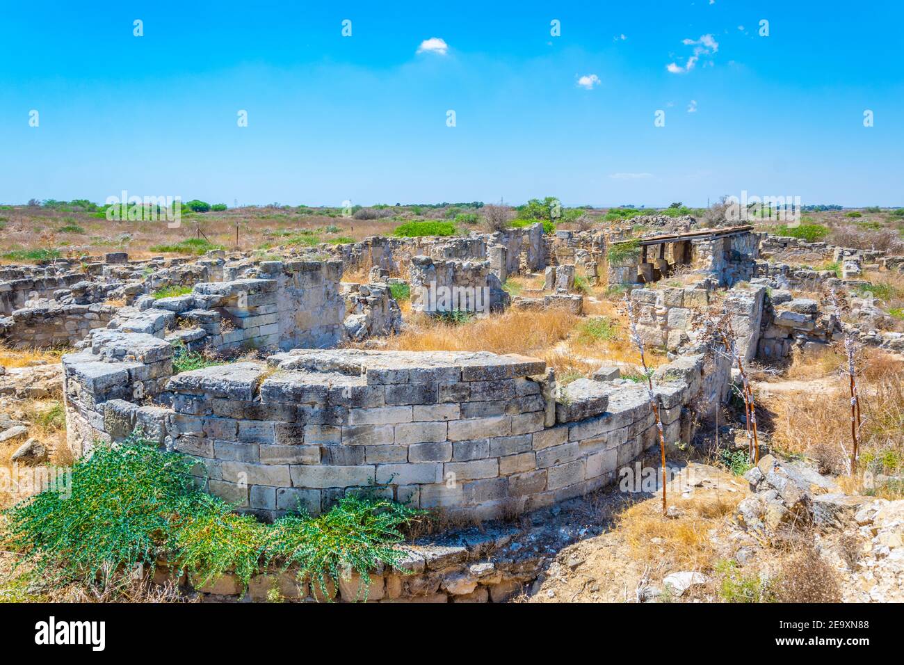 Ruins of ancient Salamis archaeological site near Famagusta, Cyprus ...