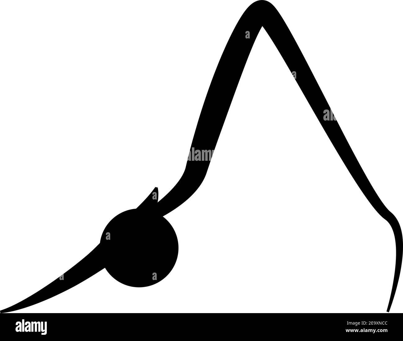 Yoga asanas simple line icon of a set. Vector EPS 10 Stock Vector Image ...