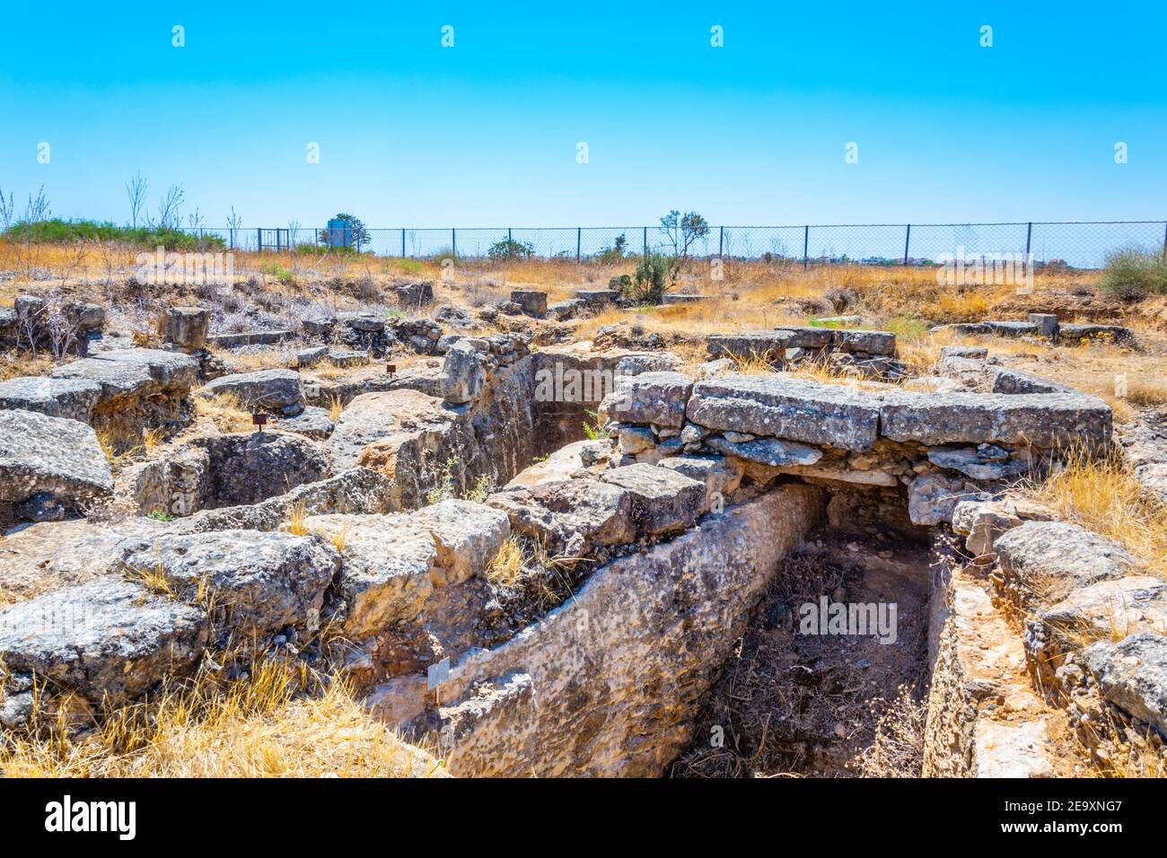 ancient ruins of Necropolis of Salamis near Famagusta, Cyprus Stock ...