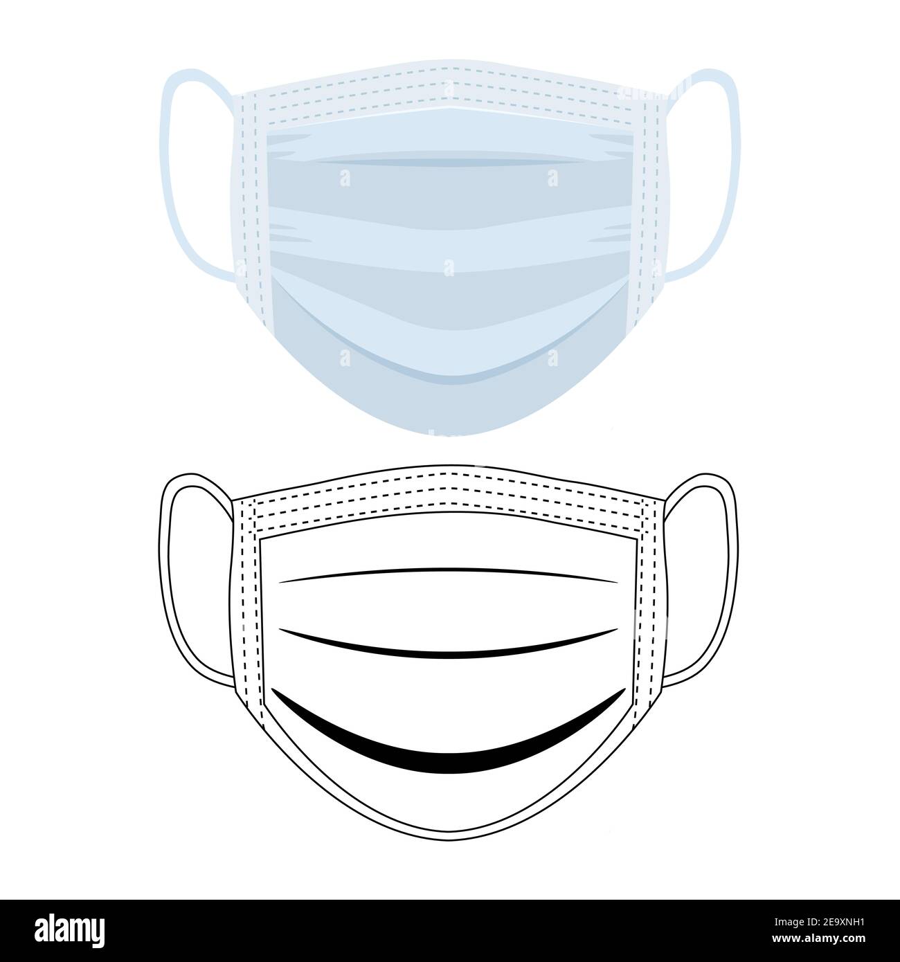 Protective clinical mask against viruses and bacteria. Face respirator ...