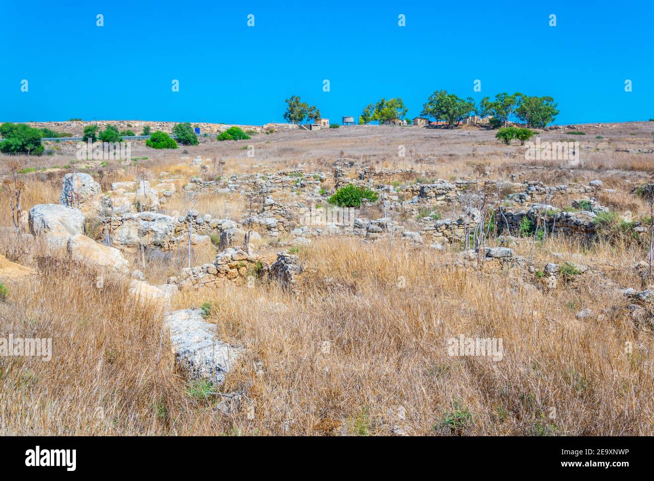 Runis of ancient Enkomi known as Alasia near Famagusta, Cyprus Stock ...
