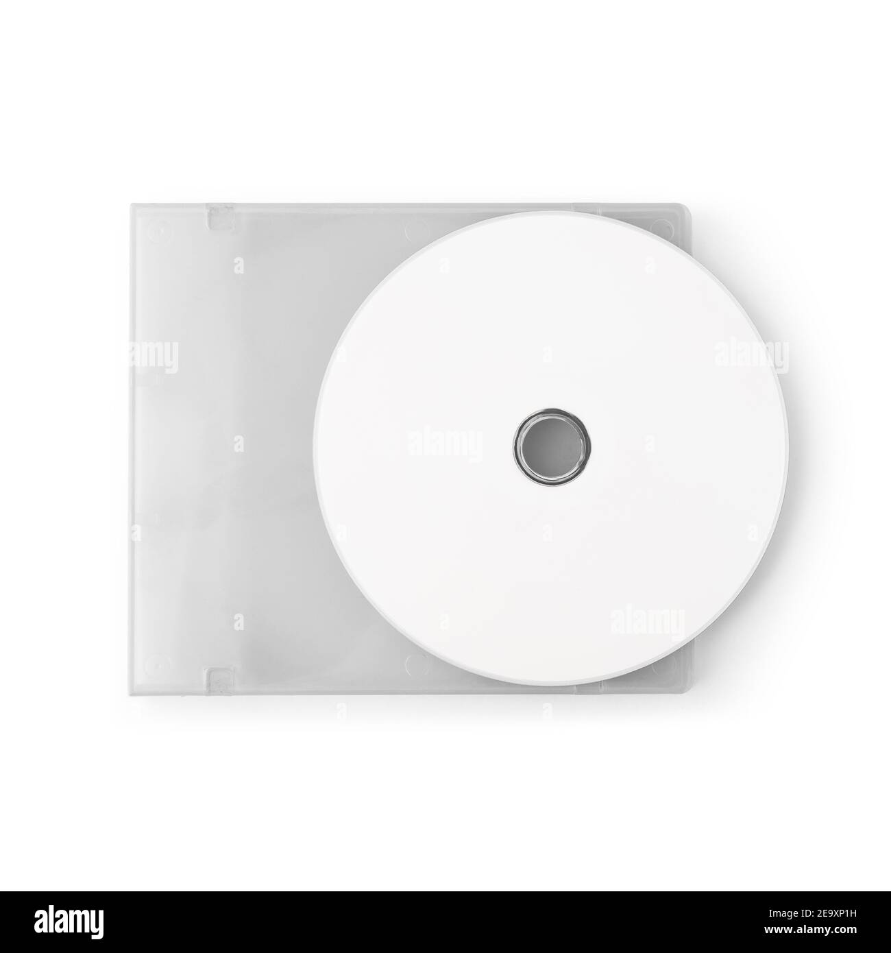 Realistic white cd with box cover template isolated on white background ...