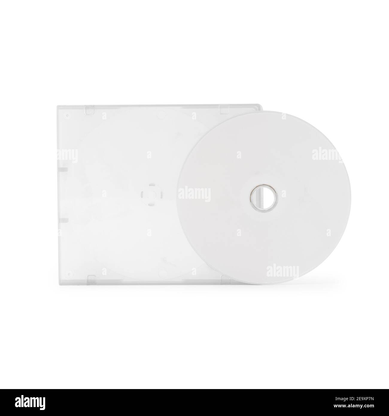 Realistic white cd with box cover template isolated on white background ...