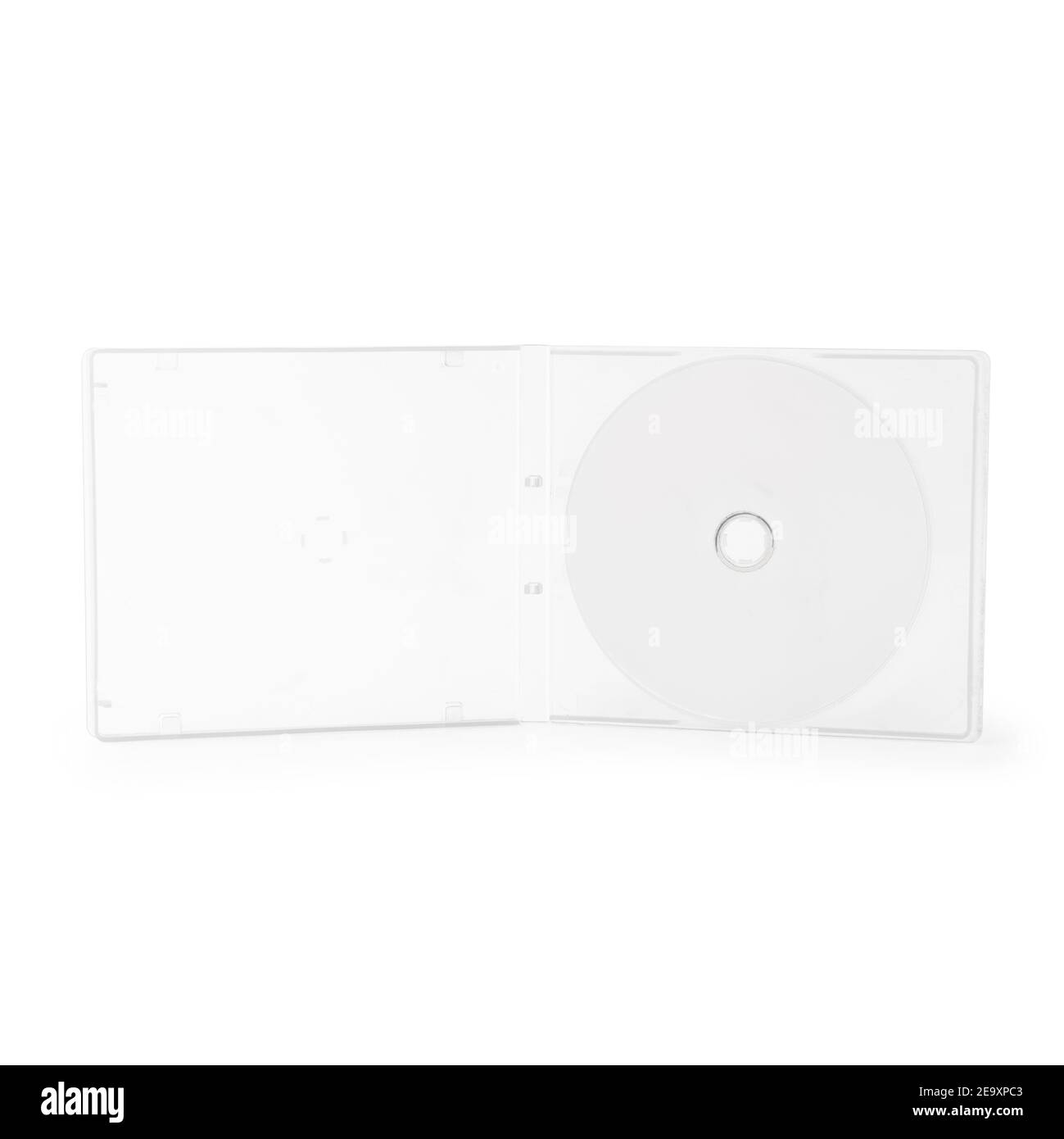 Realistic white cd with box cover template isolated on white background ...