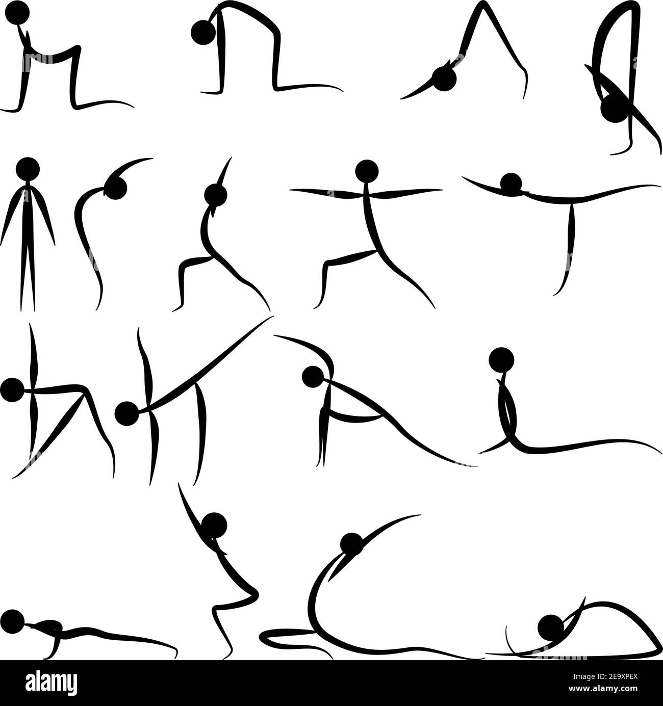 Yoga asanas isolated Cut Out Stock Images & Pictures - Alamy