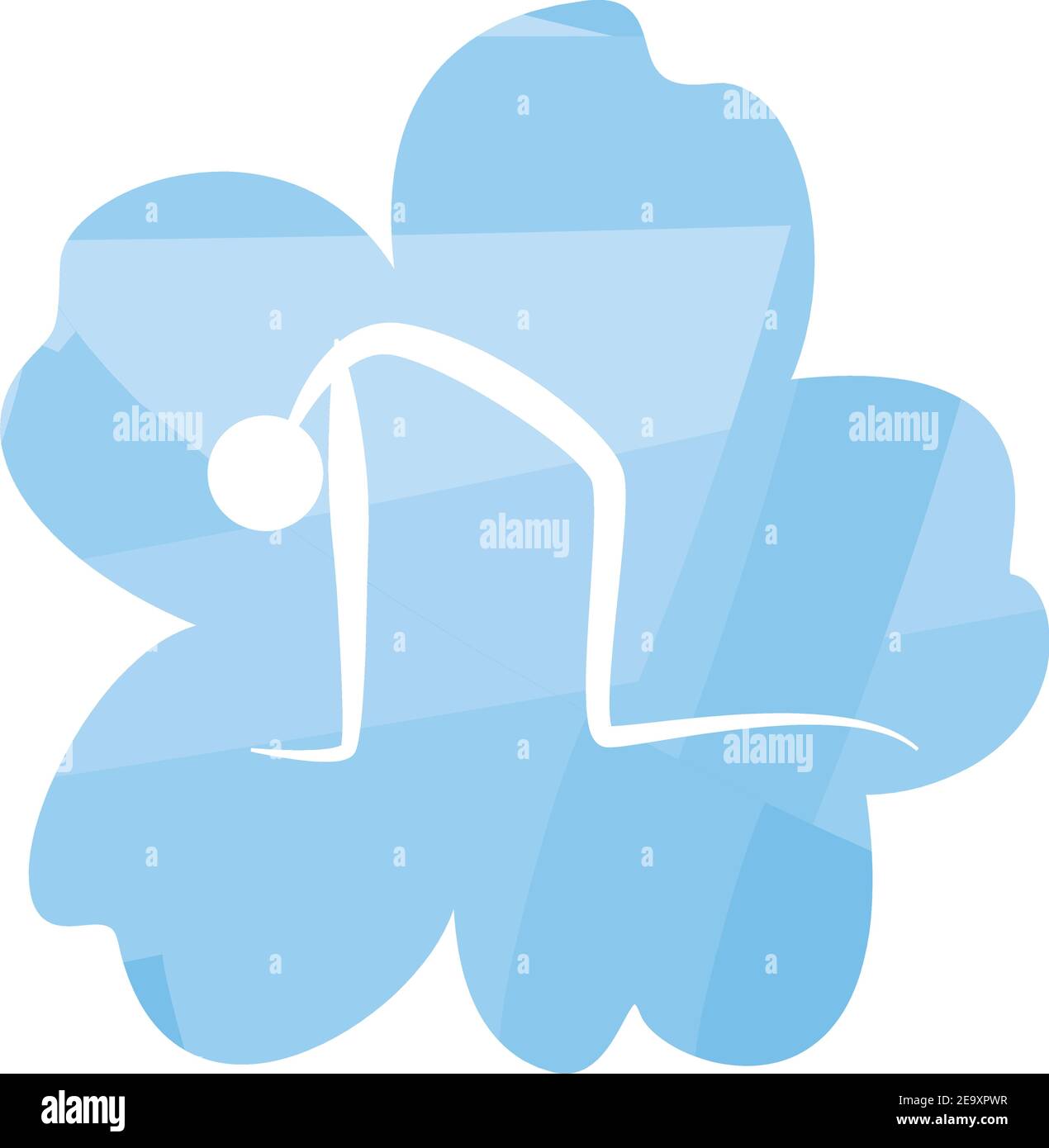 Blue flower icon hi-res stock photography and images - Alamy