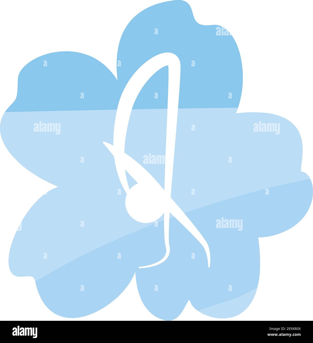 Yoga asanas simple blue flower icon of a set. Vector EPS 10 Stock ...