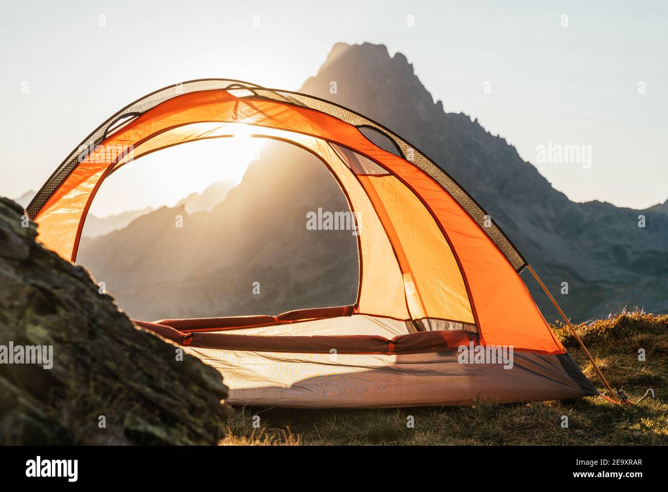Camping france tent morning hi-res stock photography and images - Alamy