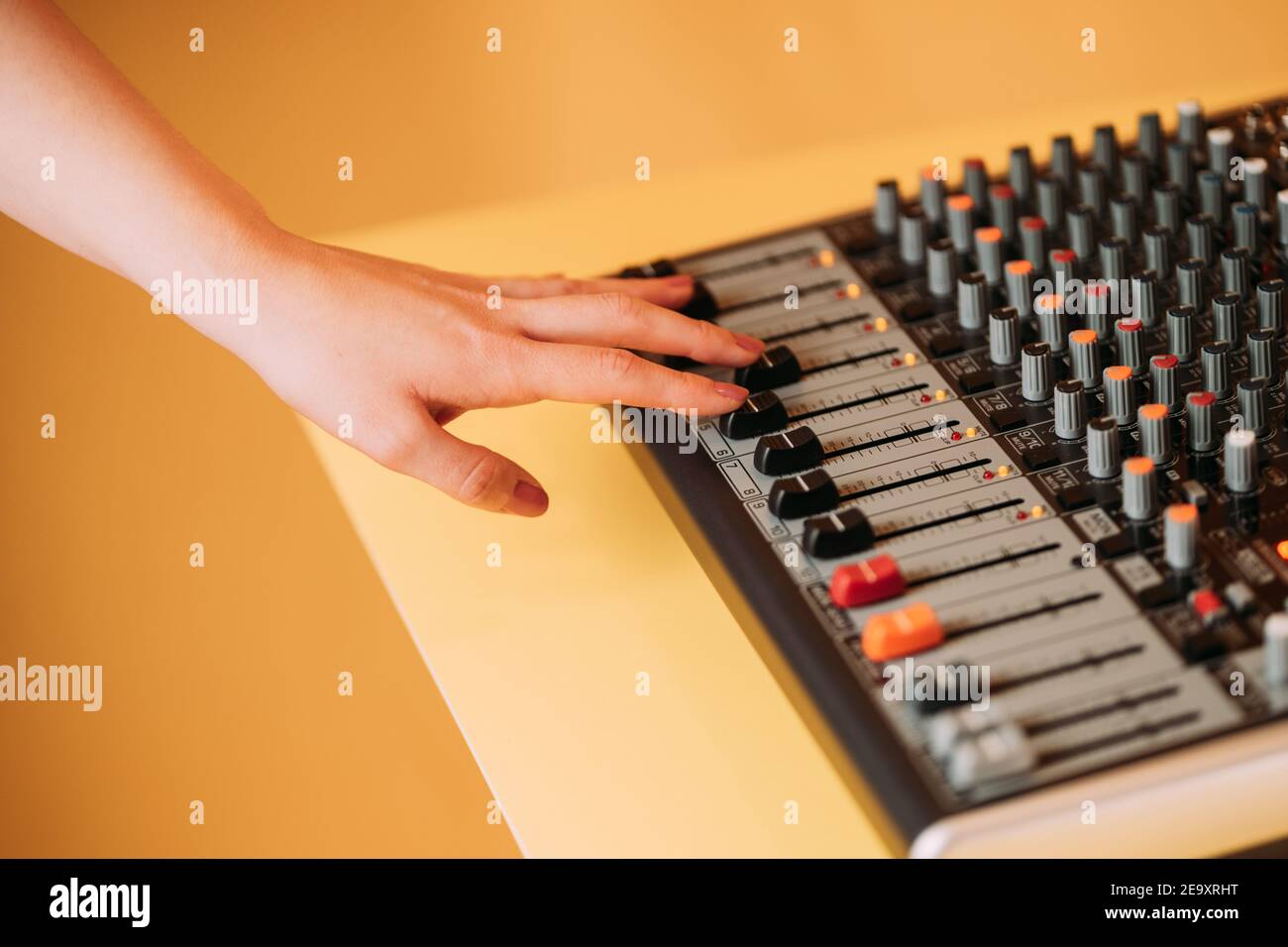 Setting equalizer on digital media hi-res stock photography and images ...