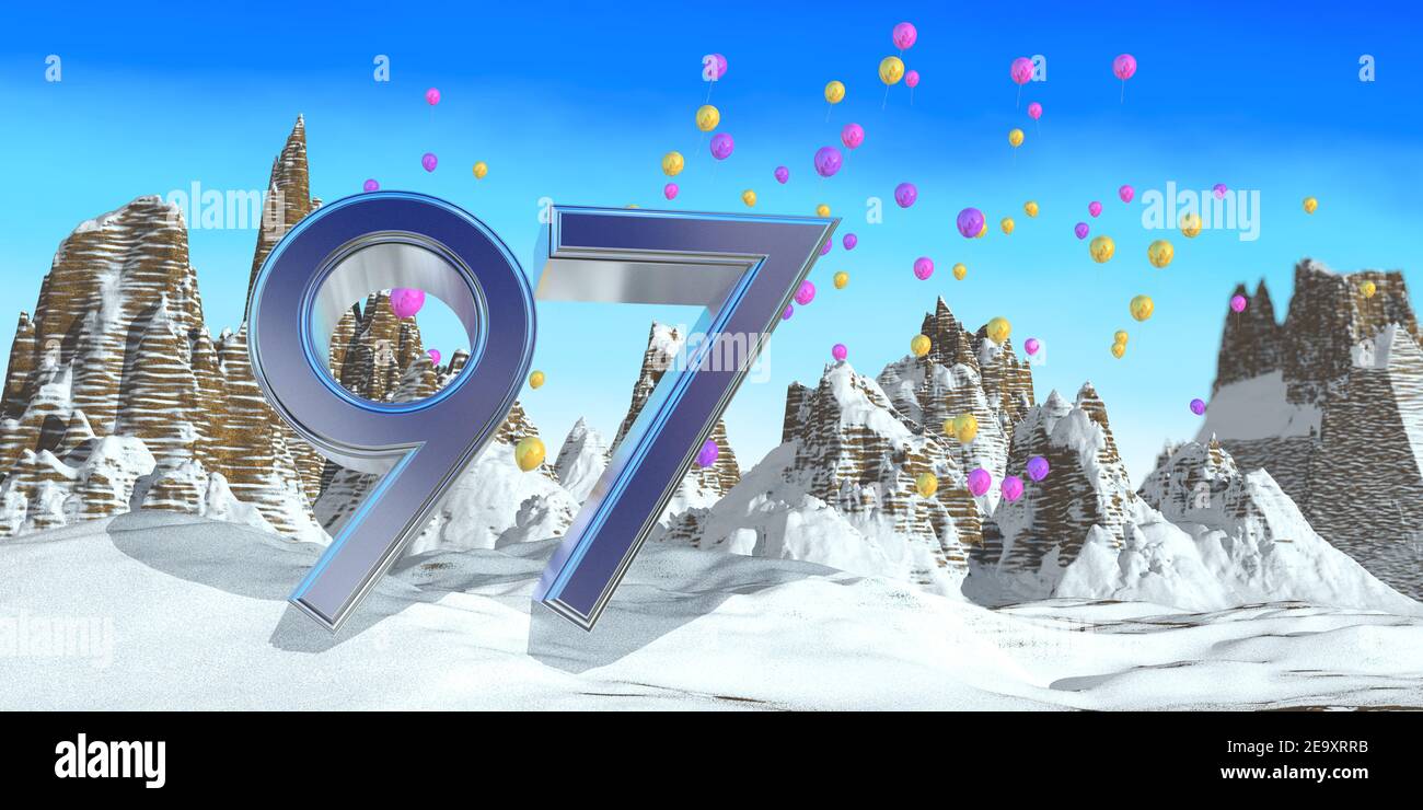 3d number 97 hi-res stock photography and images - Alamy