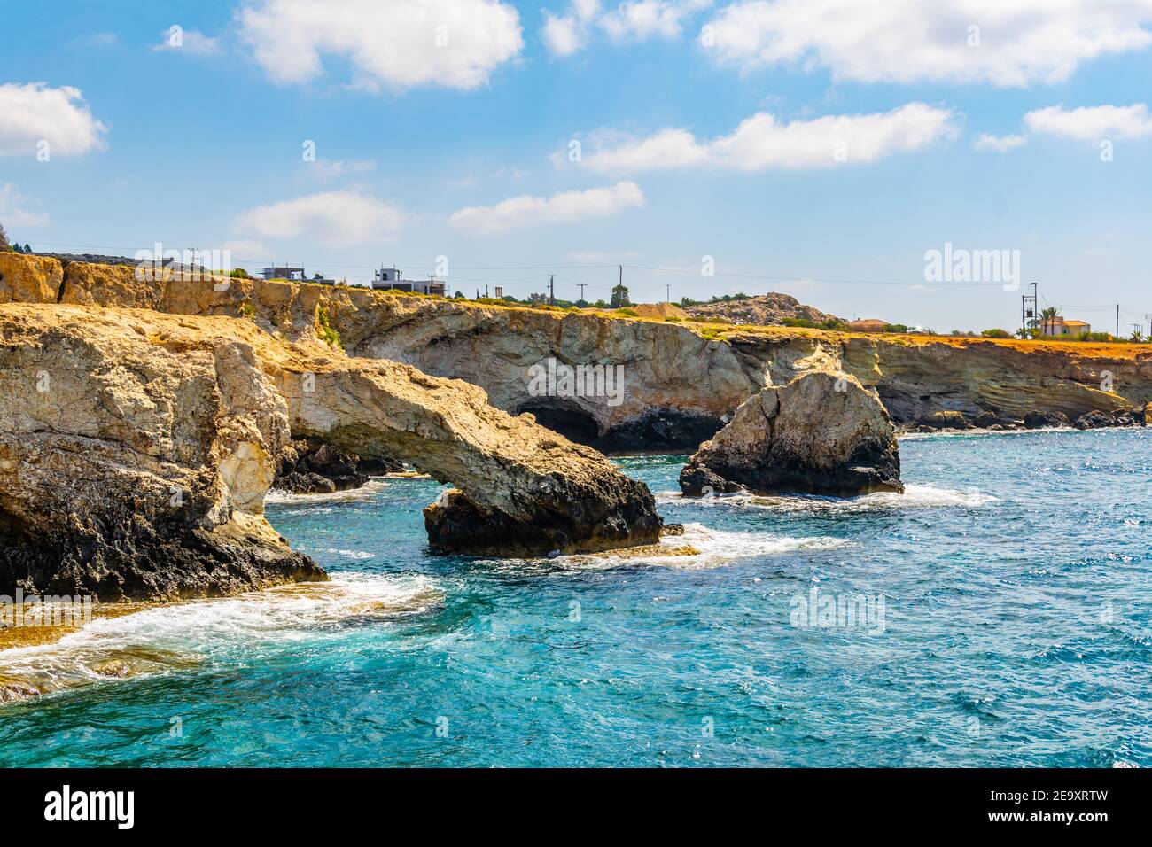 Sea caves at cap greco in the south-eastern cyprus Stock Photo - Alamy