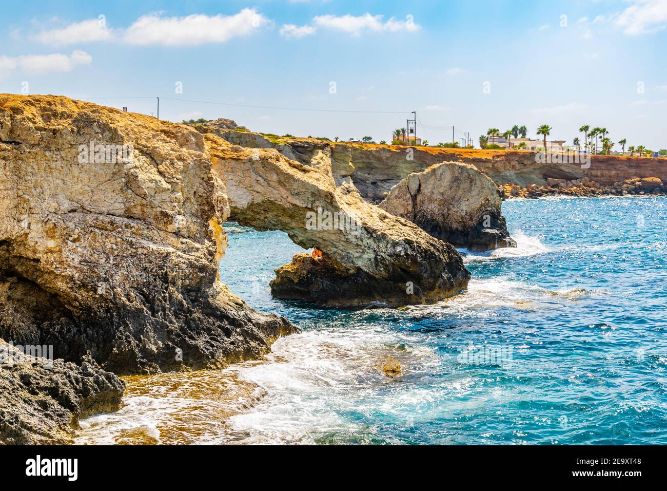 Sea caves at cap greco in the south-eastern cyprus Stock Photo - Alamy