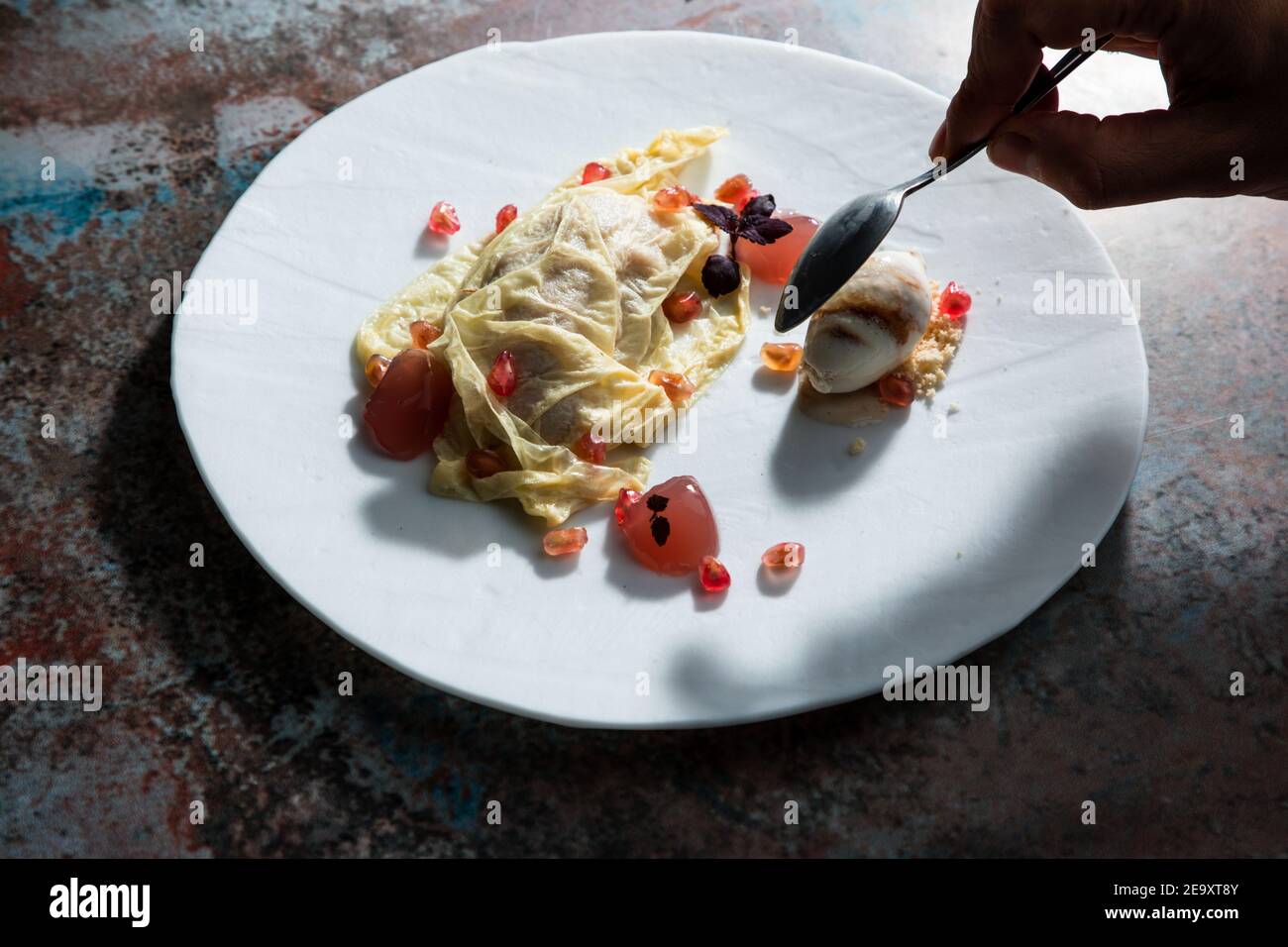 Person eating an omelet hi-res stock photography and images - Alamy