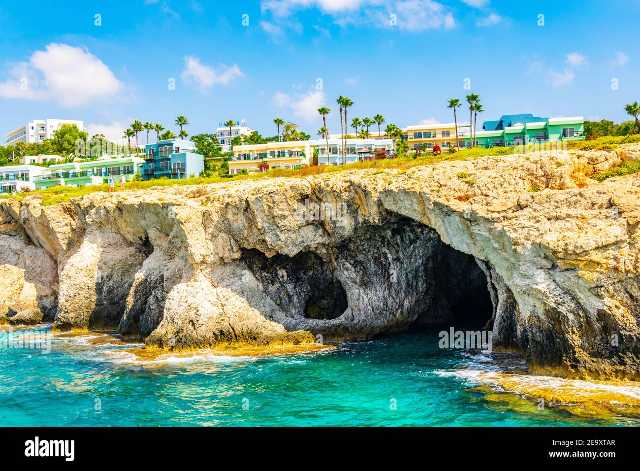 Sea caves at cap greco in the south-eastern cyprus Stock Photo - Alamy