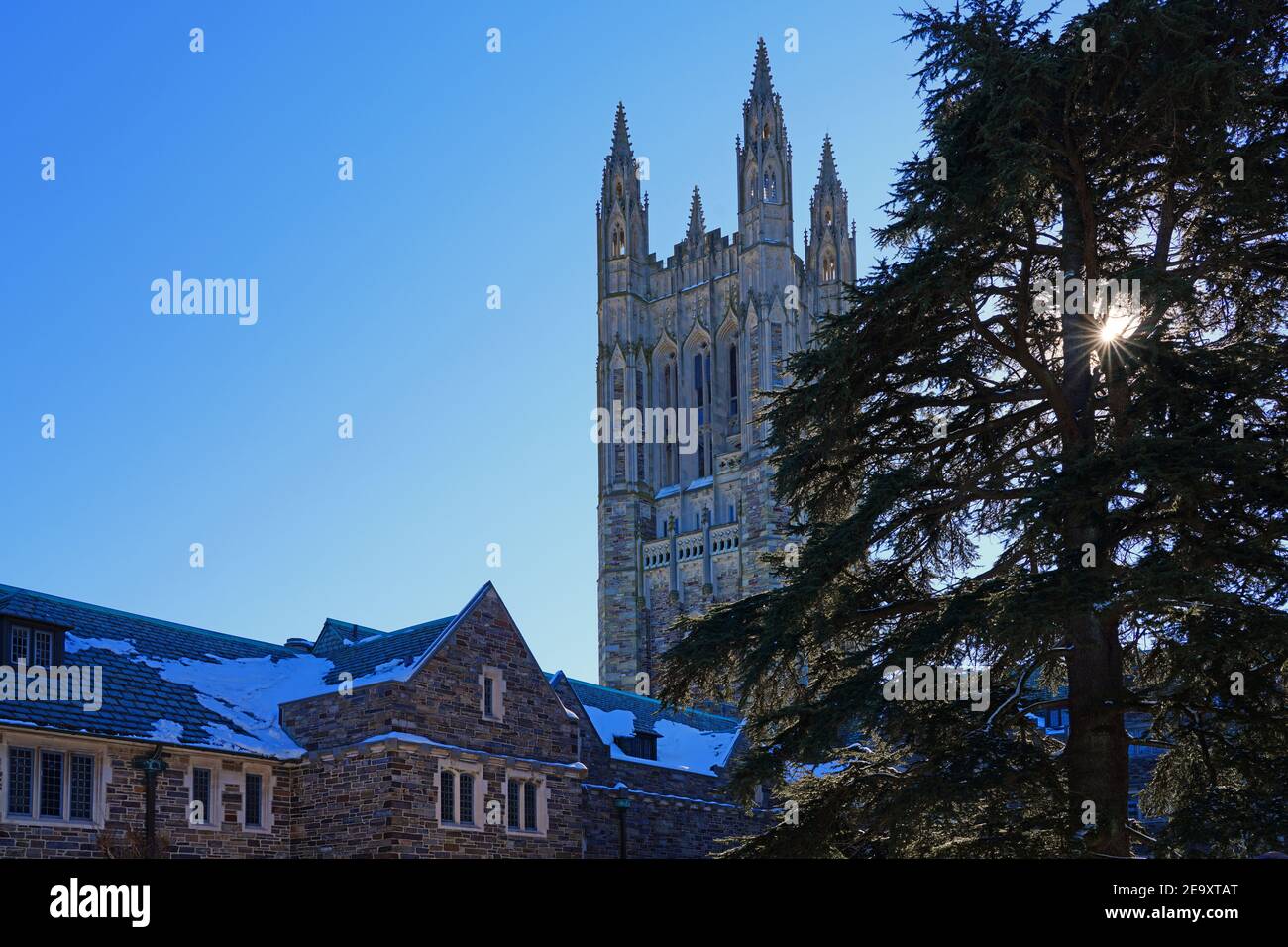 PRINCETON, NJ -4 FEB 2021- View of the Cleveland carillon tower at the ...