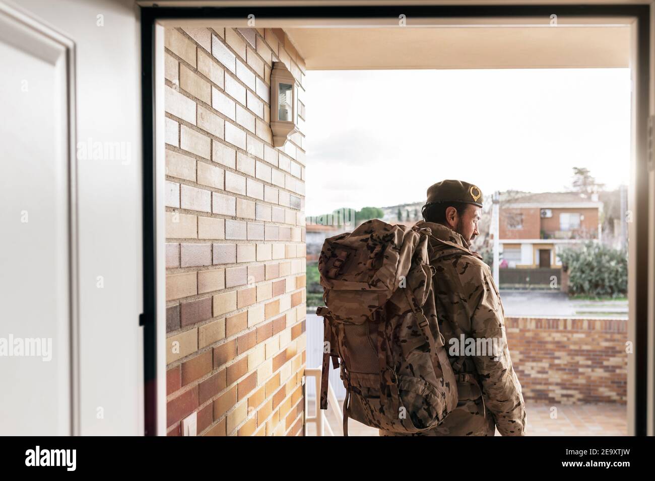 Backpack soldier hi-res stock photography and images - Alamy