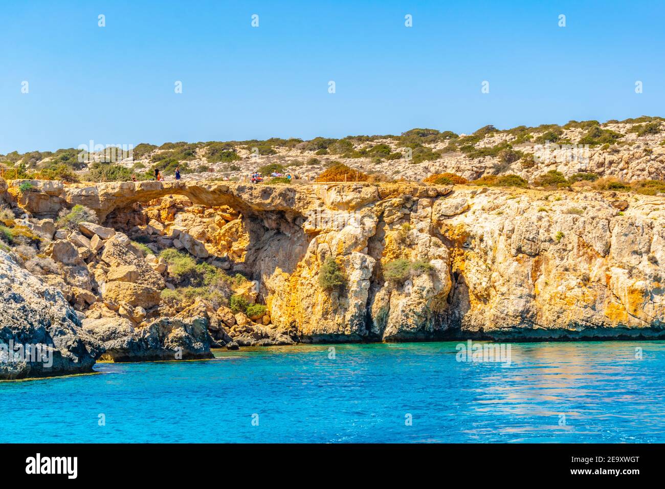 Sea caves at cap greco in the south-eastern cyprus Stock Photo - Alamy