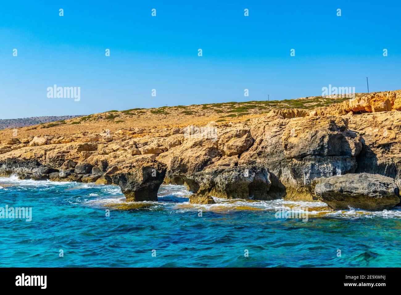 Sea caves at cape greco in the south-eastern cyprus Stock Photo - Alamy