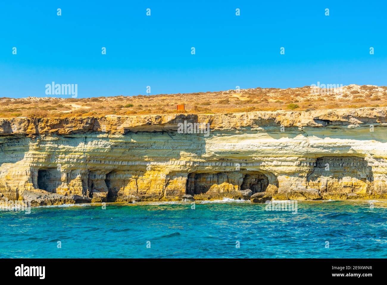 Sea caves at cape greco in the south-eastern cyprus Stock Photo - Alamy