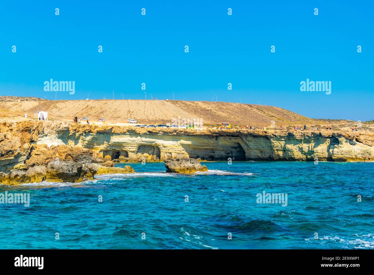 Sea caves at cape greco in the south-eastern cyprus Stock Photo - Alamy