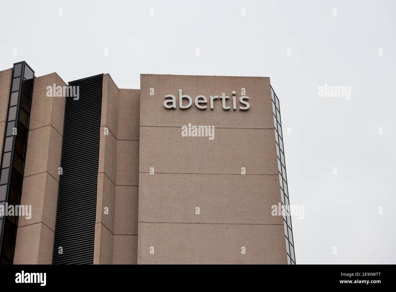 Headquarters of Spanish construction company Abertis in Madrid, Spain ...