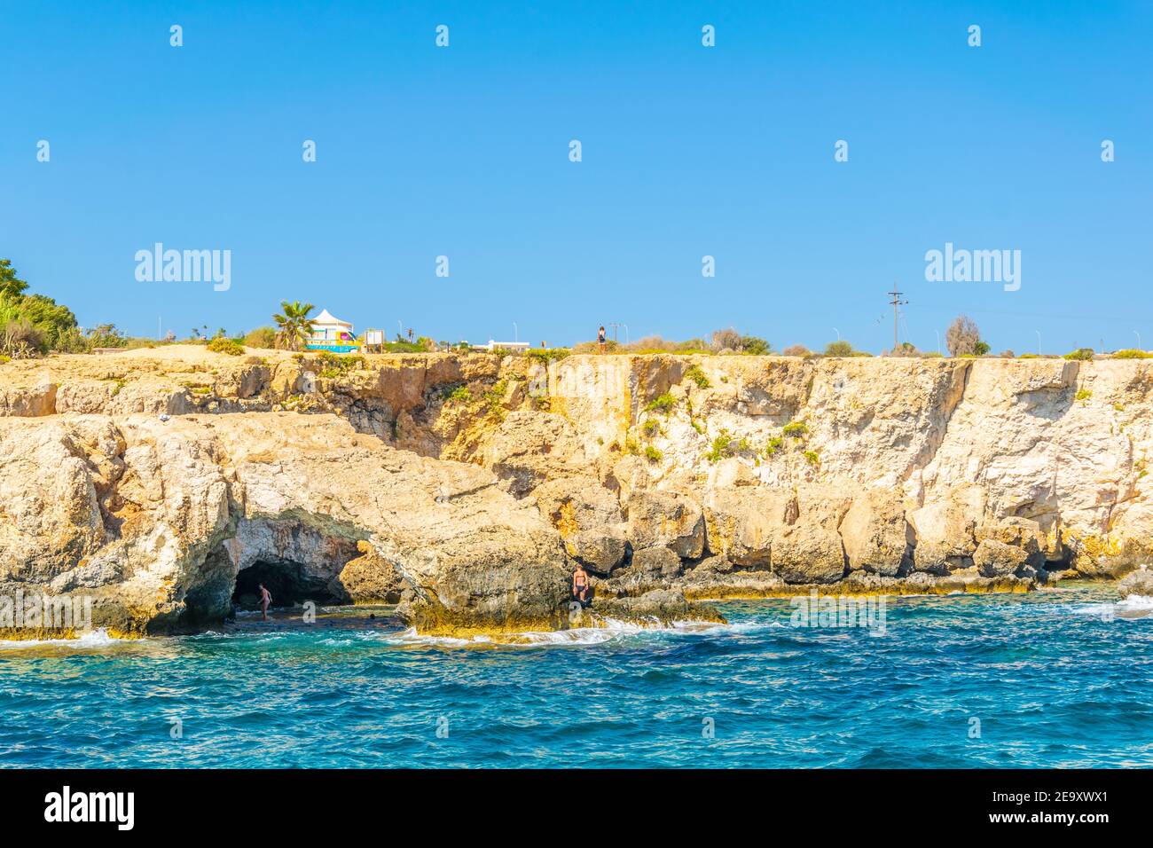 Sea caves at cape greco in the south-eastern cyprus Stock Photo - Alamy