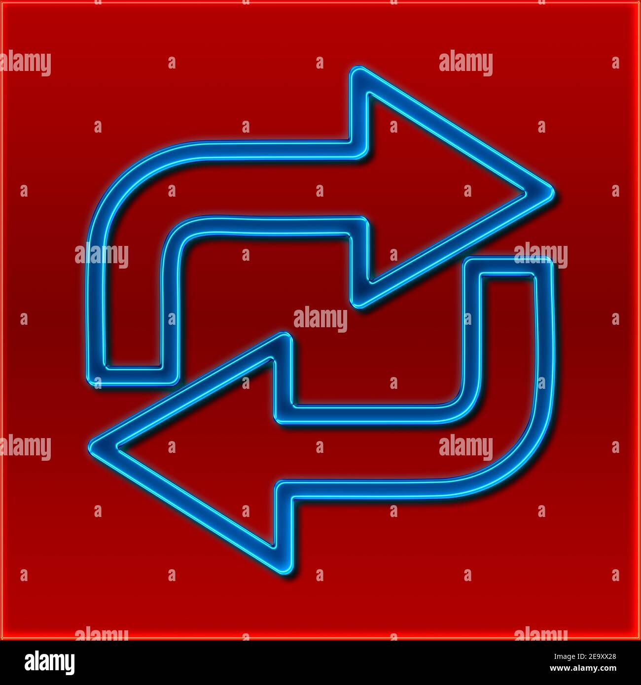 Detailed view of two arrows pointing to the left and right in the ...