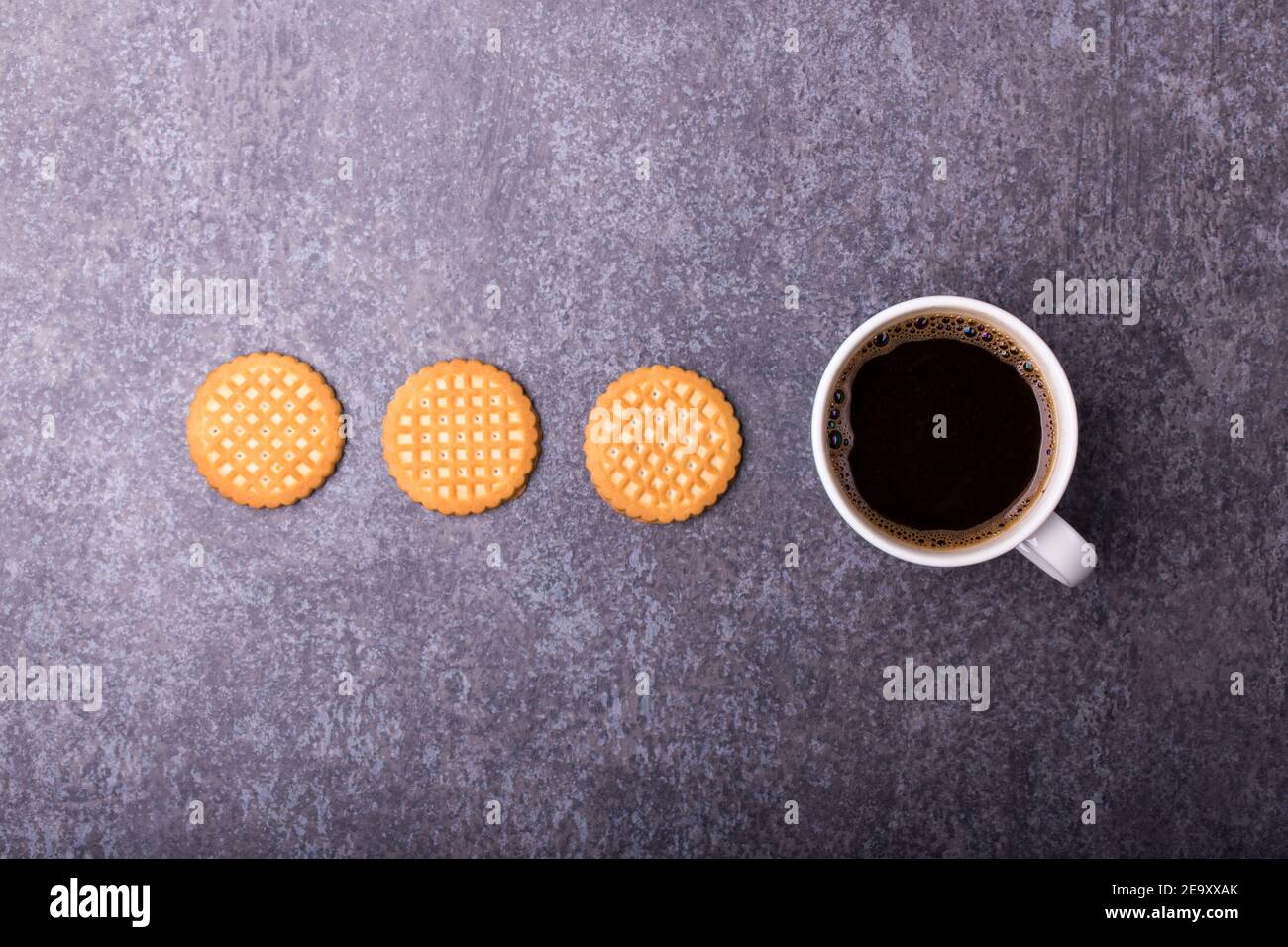 Black coffee and biscuit hi-res stock photography and images - Alamy