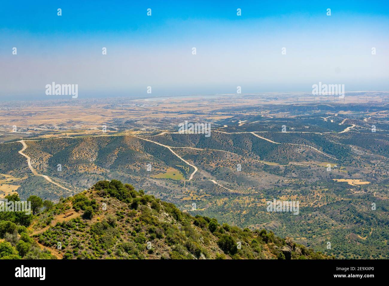 Seaside of southern cyprus viewed from stavrovouni monastery Stock ...