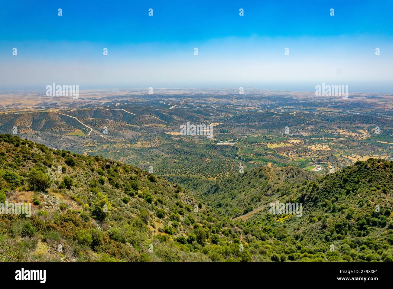 Seaside of southern cyprus viewed from stavrovouni monastery Stock ...