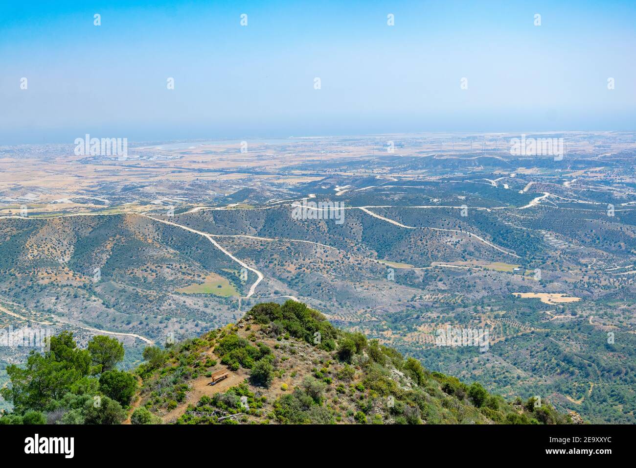 Seaside of southern cyprus viewed from stavrovouni monastery Stock ...