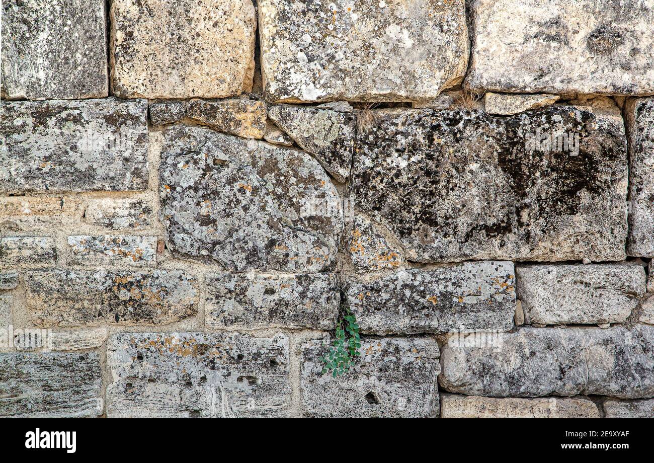 The texture of the old wall. Vintage brick background. The wall is made ...