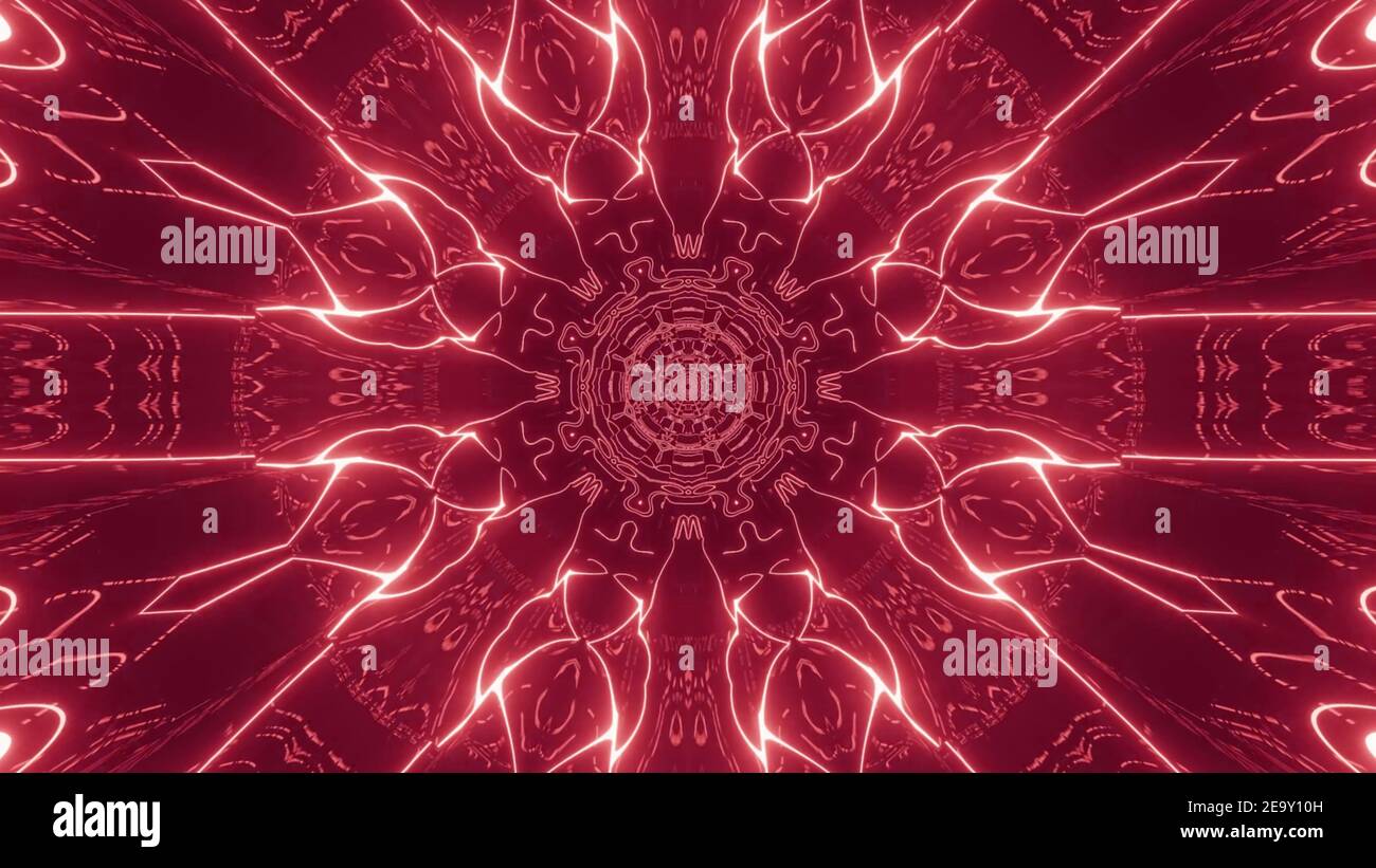 Illustration of red toned kaleidoscope background Stock Photo - Alamy