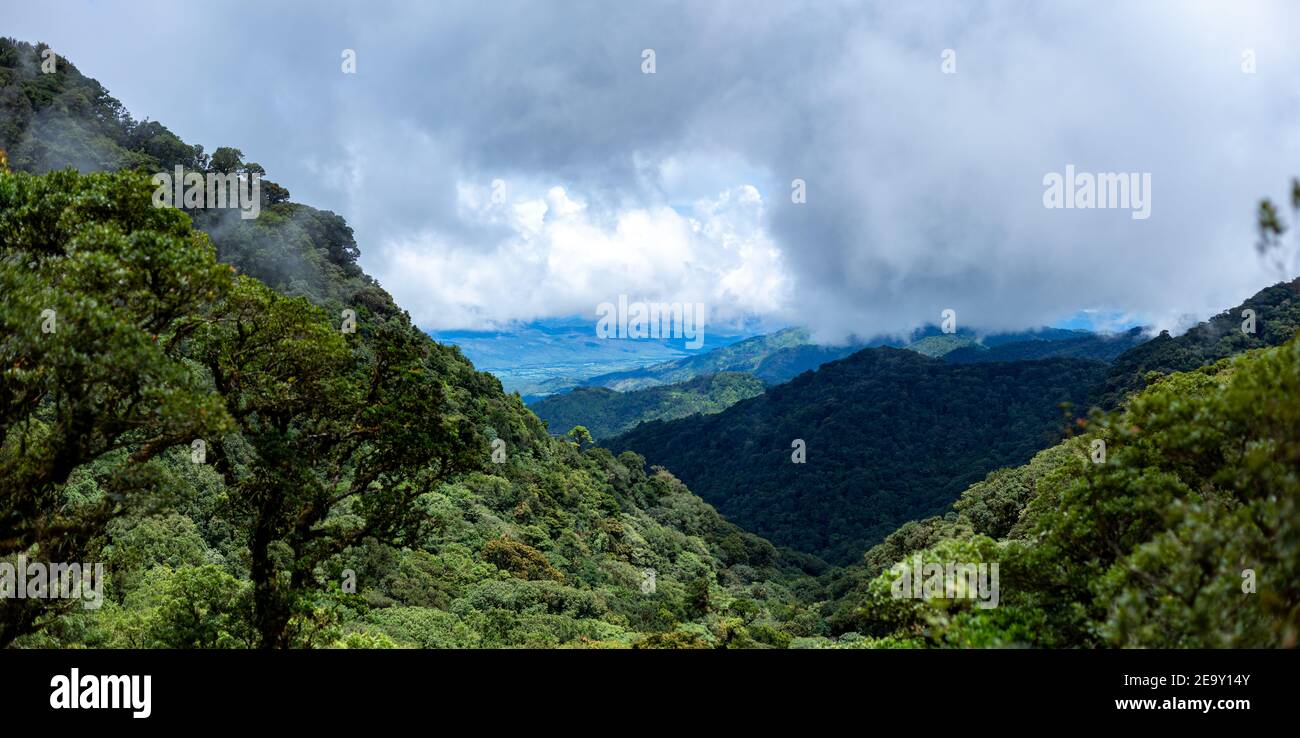 Amazing panoramic view of the unique landscapes on a cloudy day in ...
