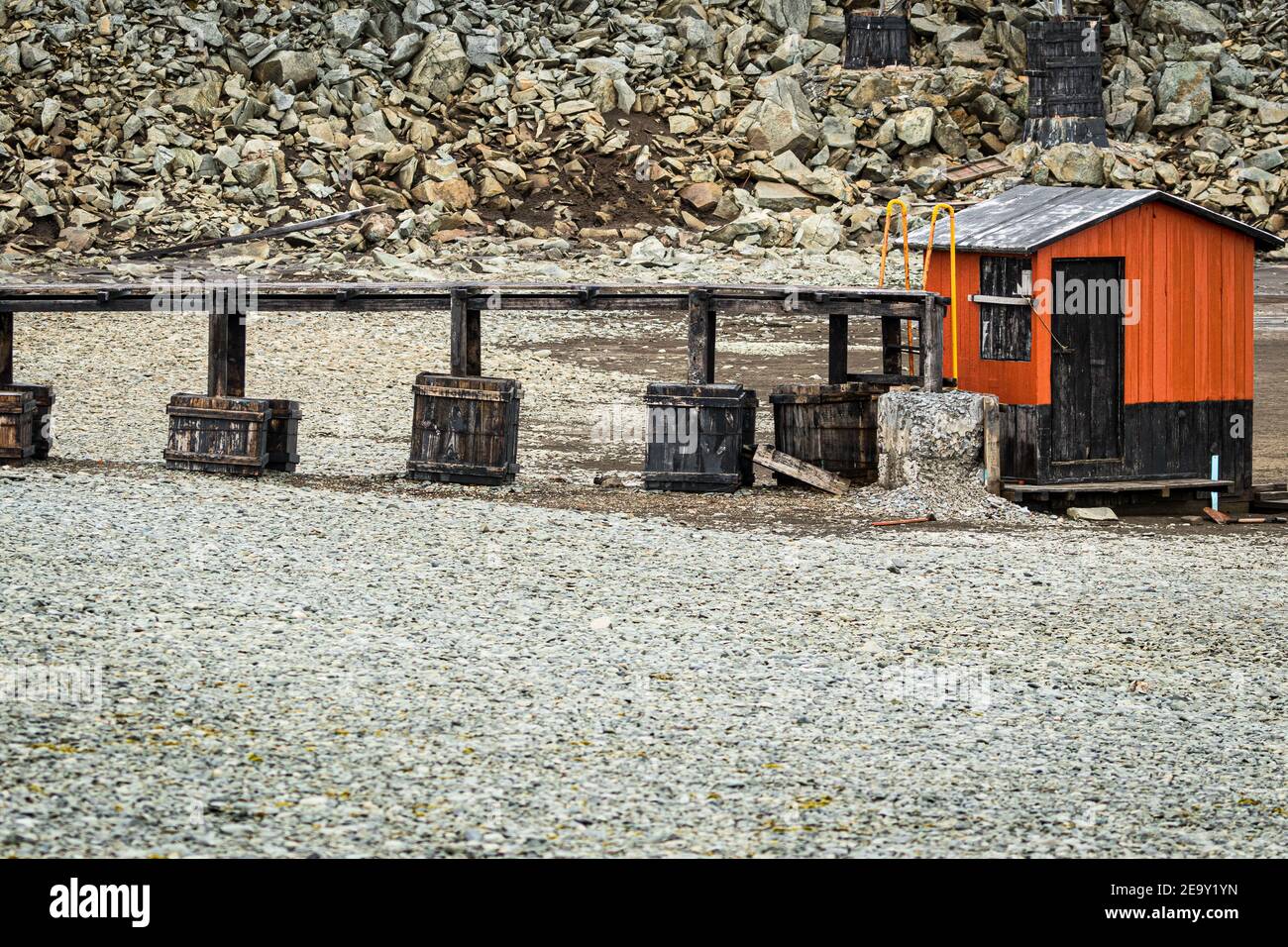 Old abandoned hut on Half Moon Island, Antarctica Stock Photo - Alamy