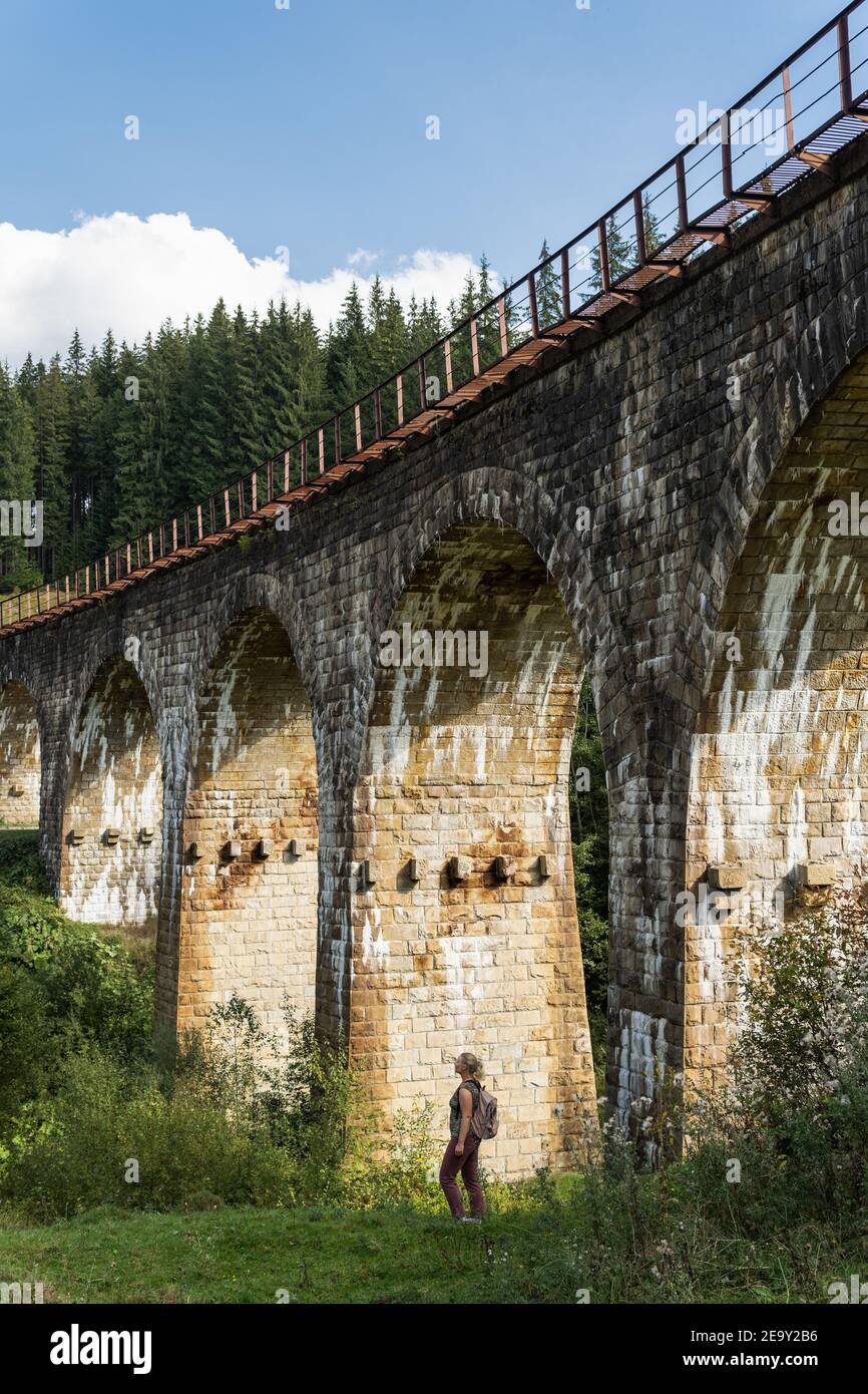Old viaduct in silhouette hi-res stock photography and images - Alamy