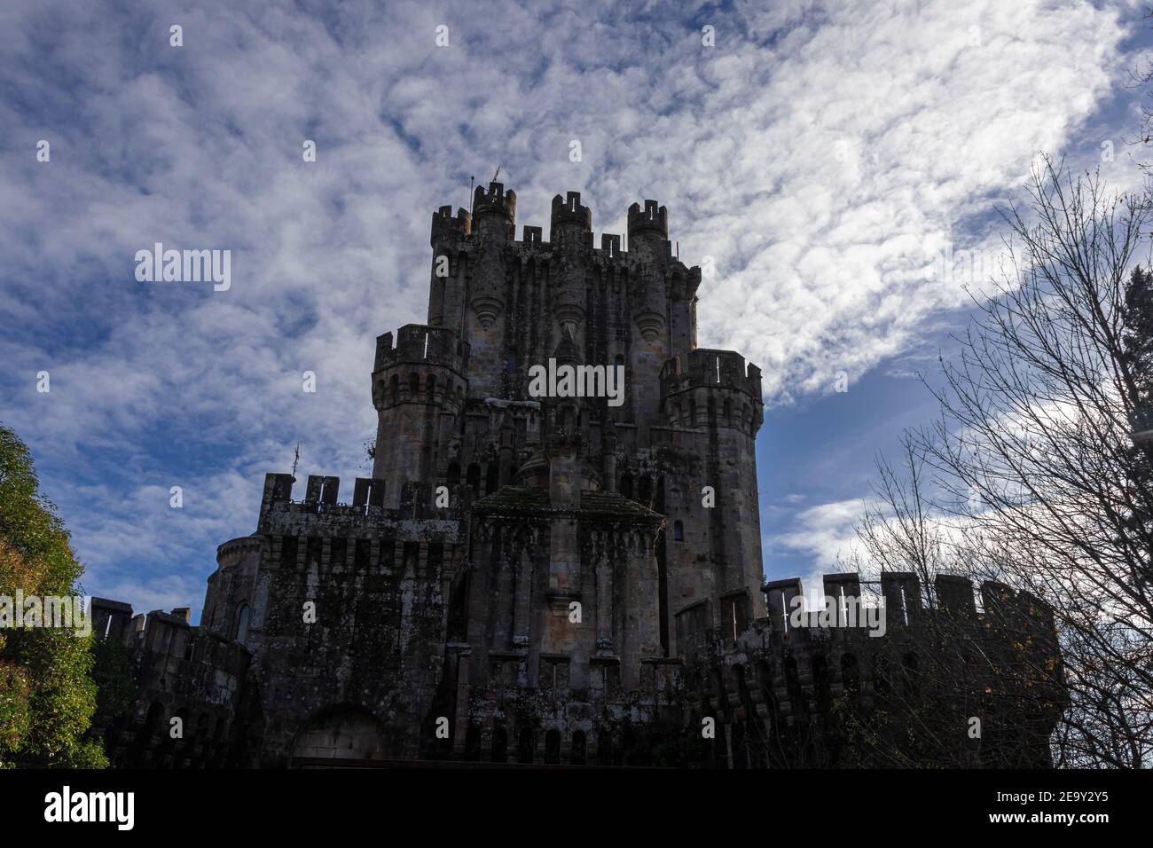 ancient castleof butron in spain Stock Photo - Alamy
