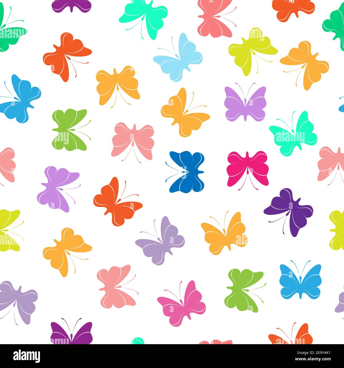 Seamless editable butterfly pattern for texture, textiles, and simple ...
