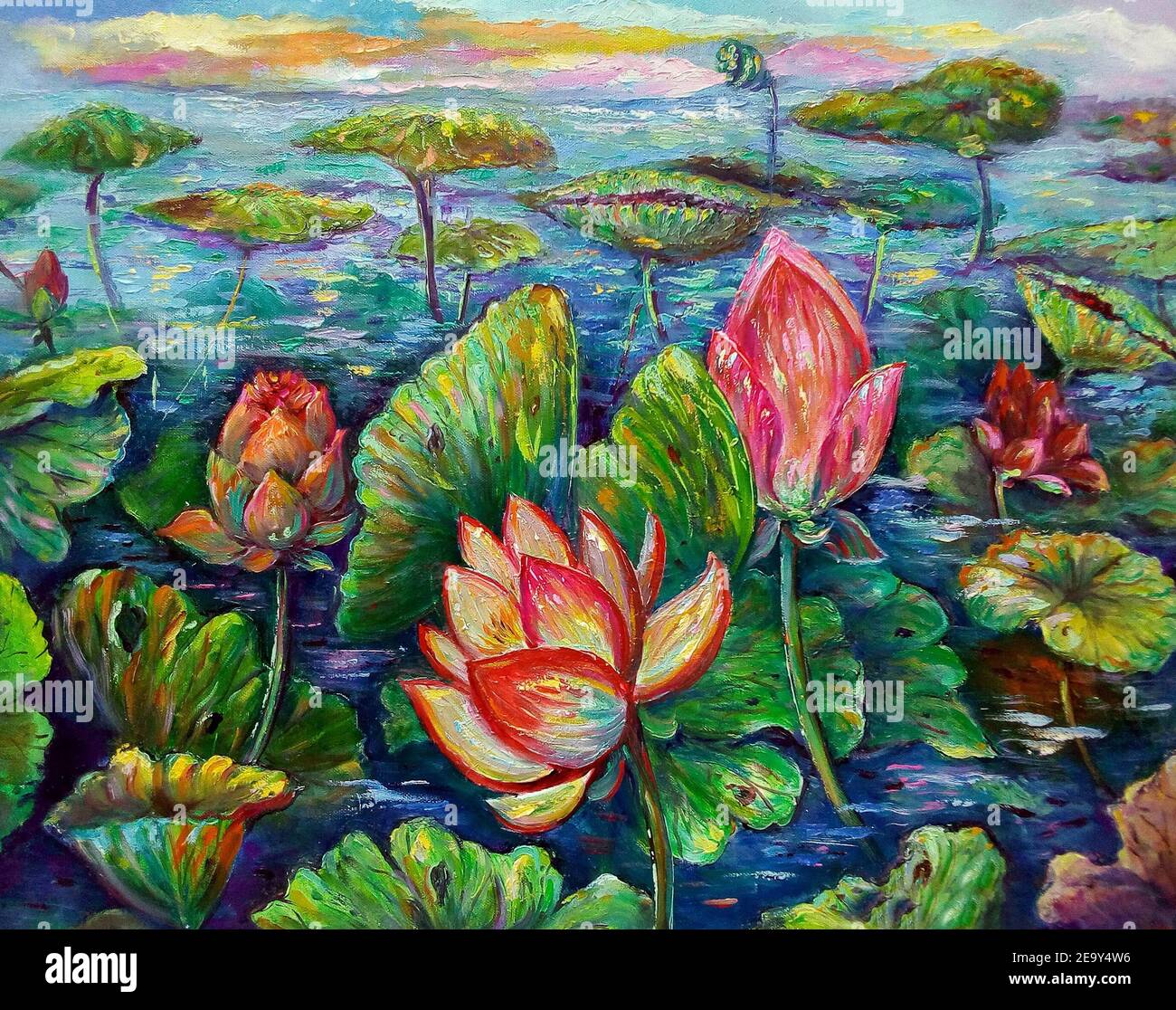 Lotus Flower Abstract Art