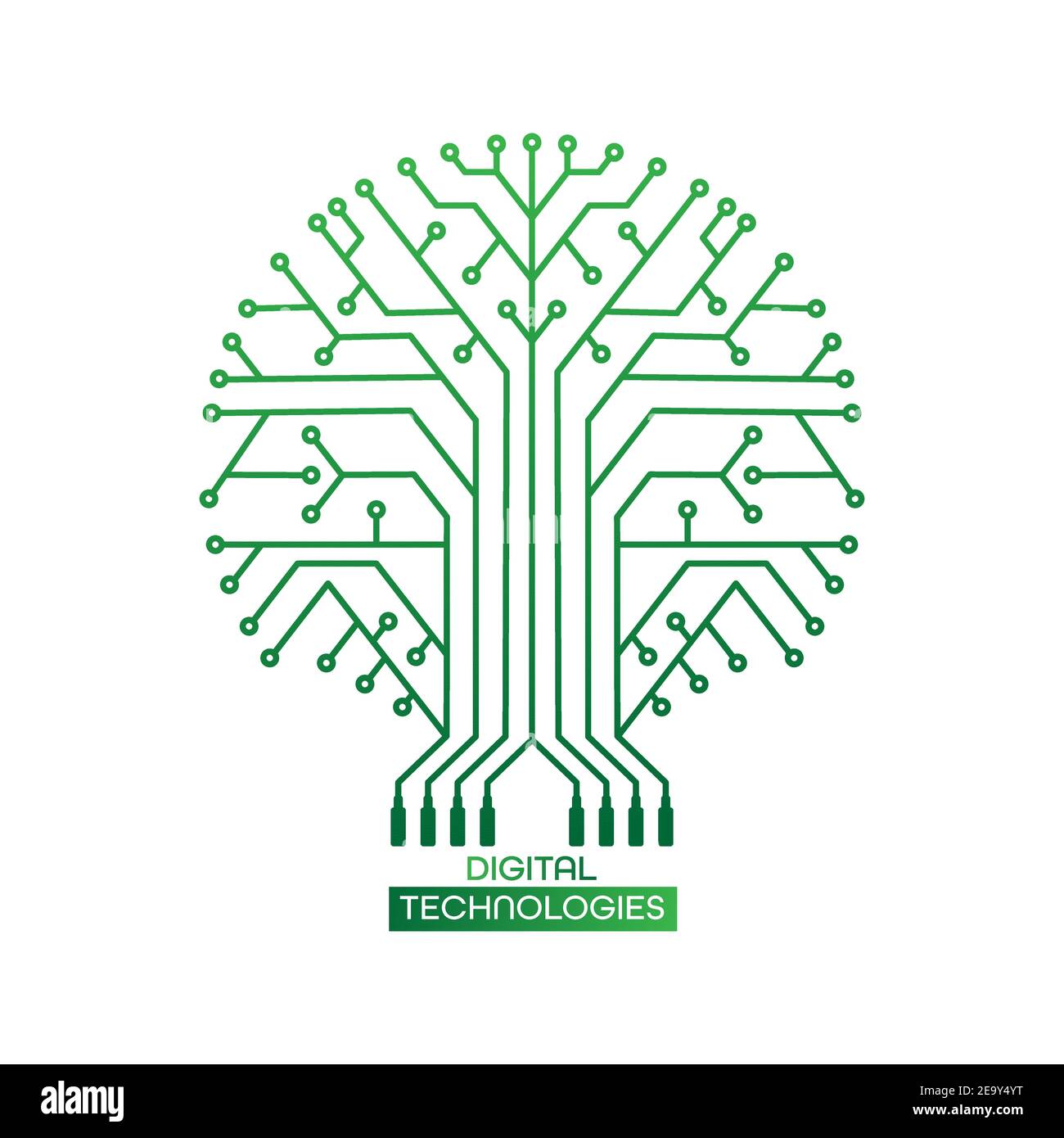 Digital technology logo. Vector for websites and applications. Flat ...