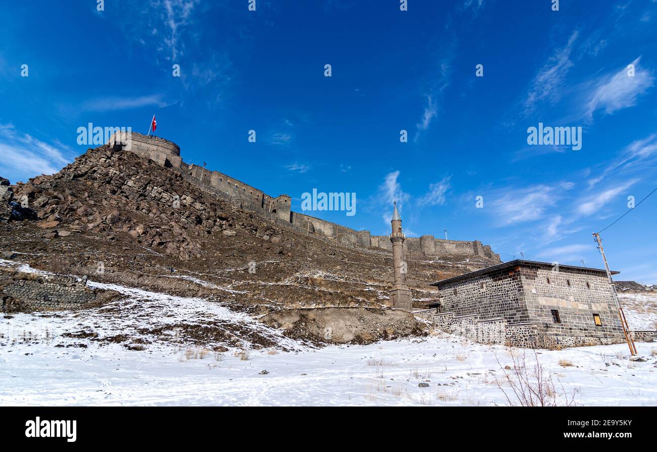 historical kars castle in the city Stock Photo - Alamy