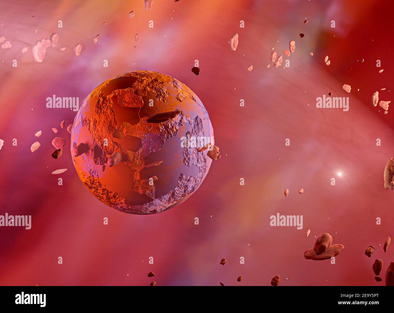 Red planet in outer space. 3d rendering Stock Photo - Alamy